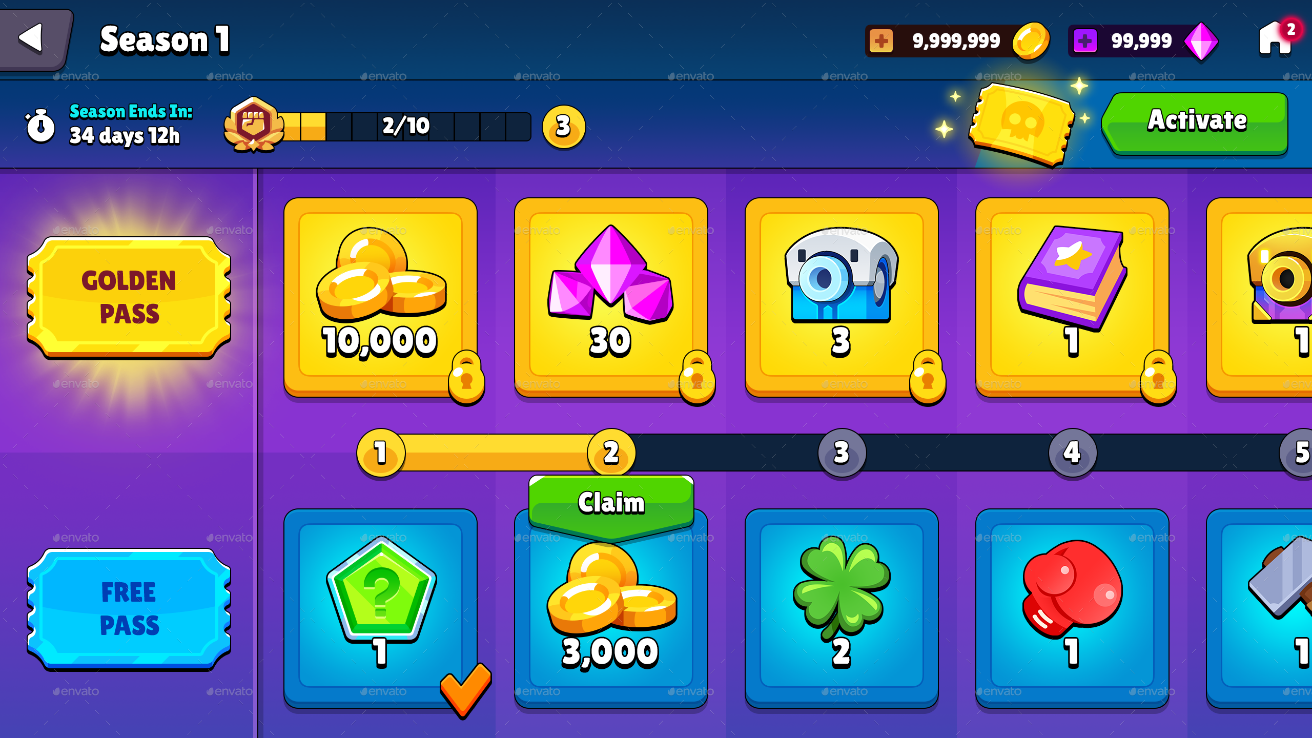 GUI Pro - Casual Game, Game Assets | GraphicRiver