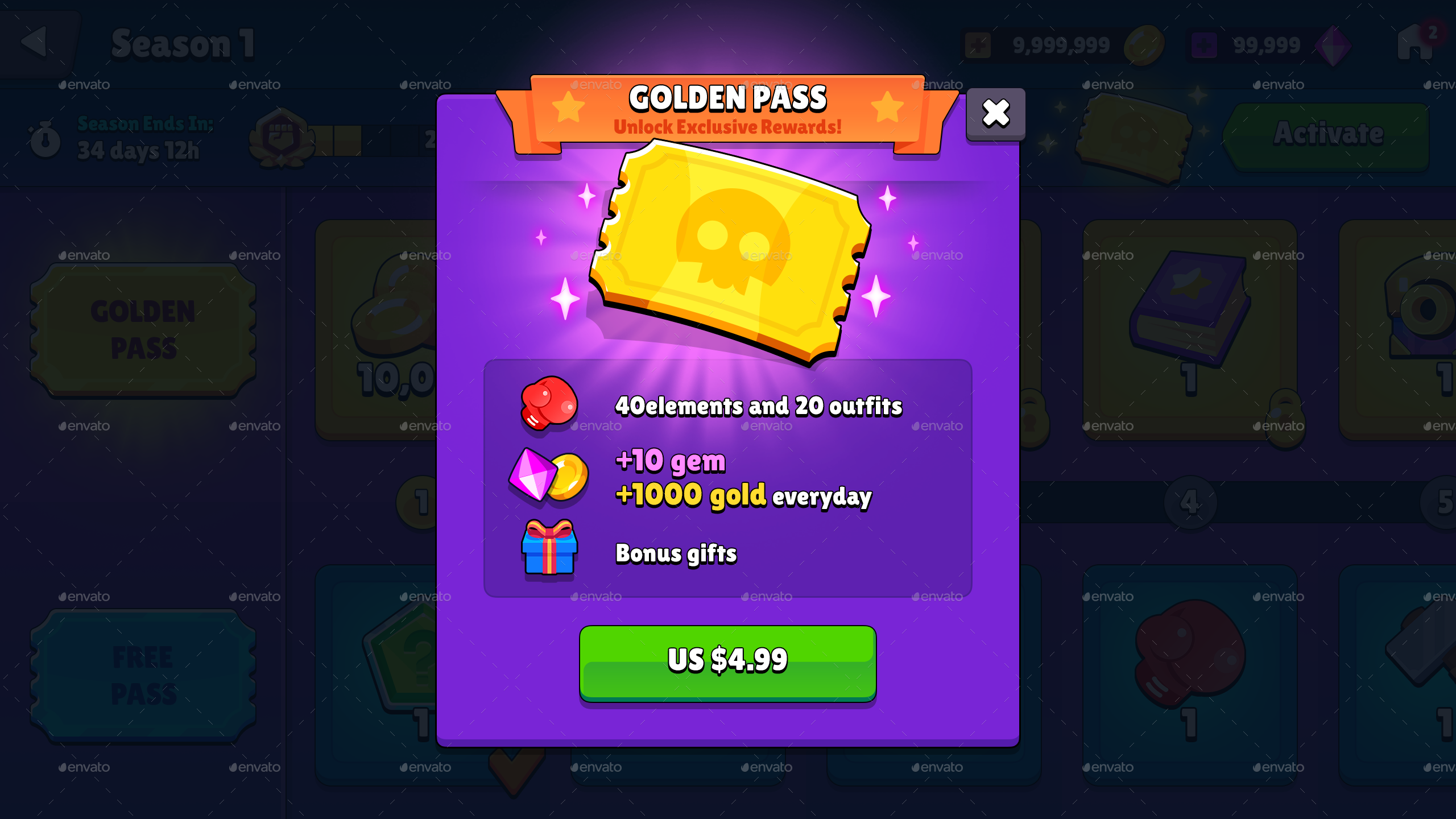 GUI Pro - Casual Game, Game Assets | GraphicRiver