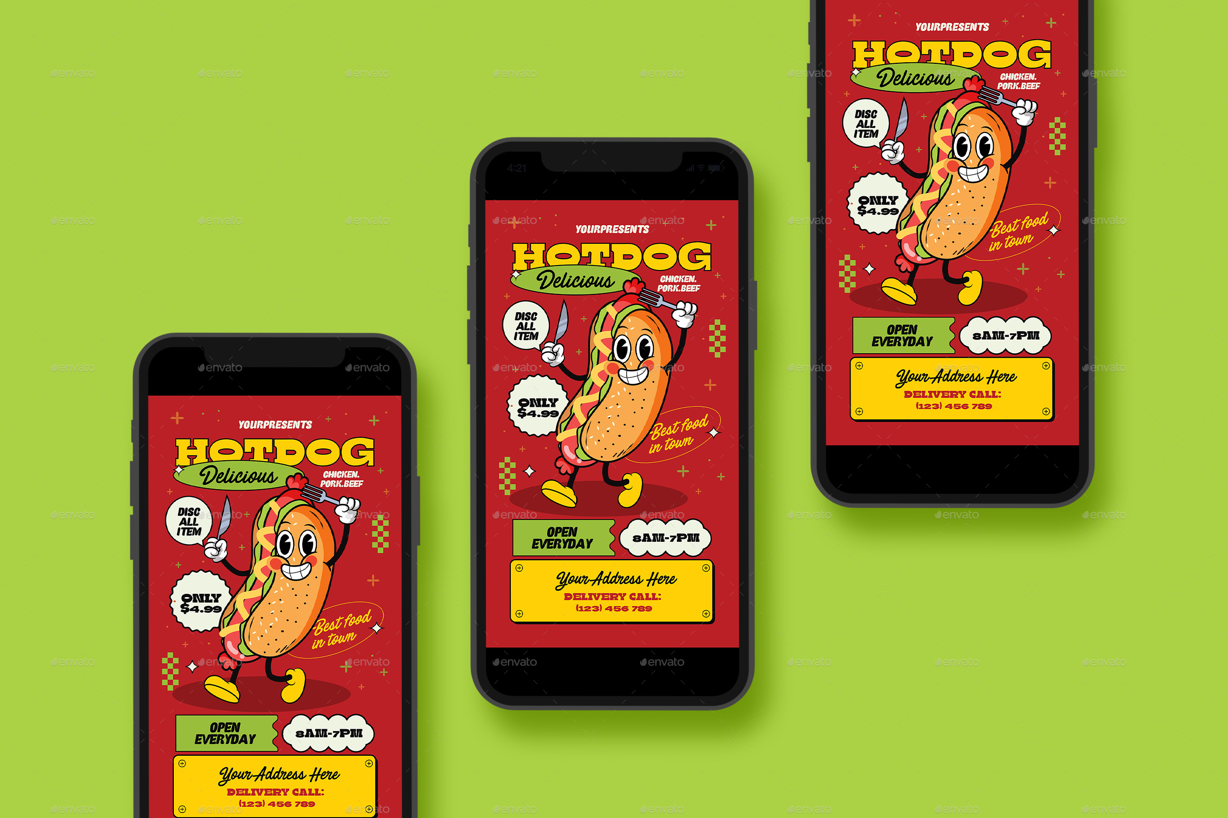 Hot Dog Flyer, Print Templates | GraphicRiver
