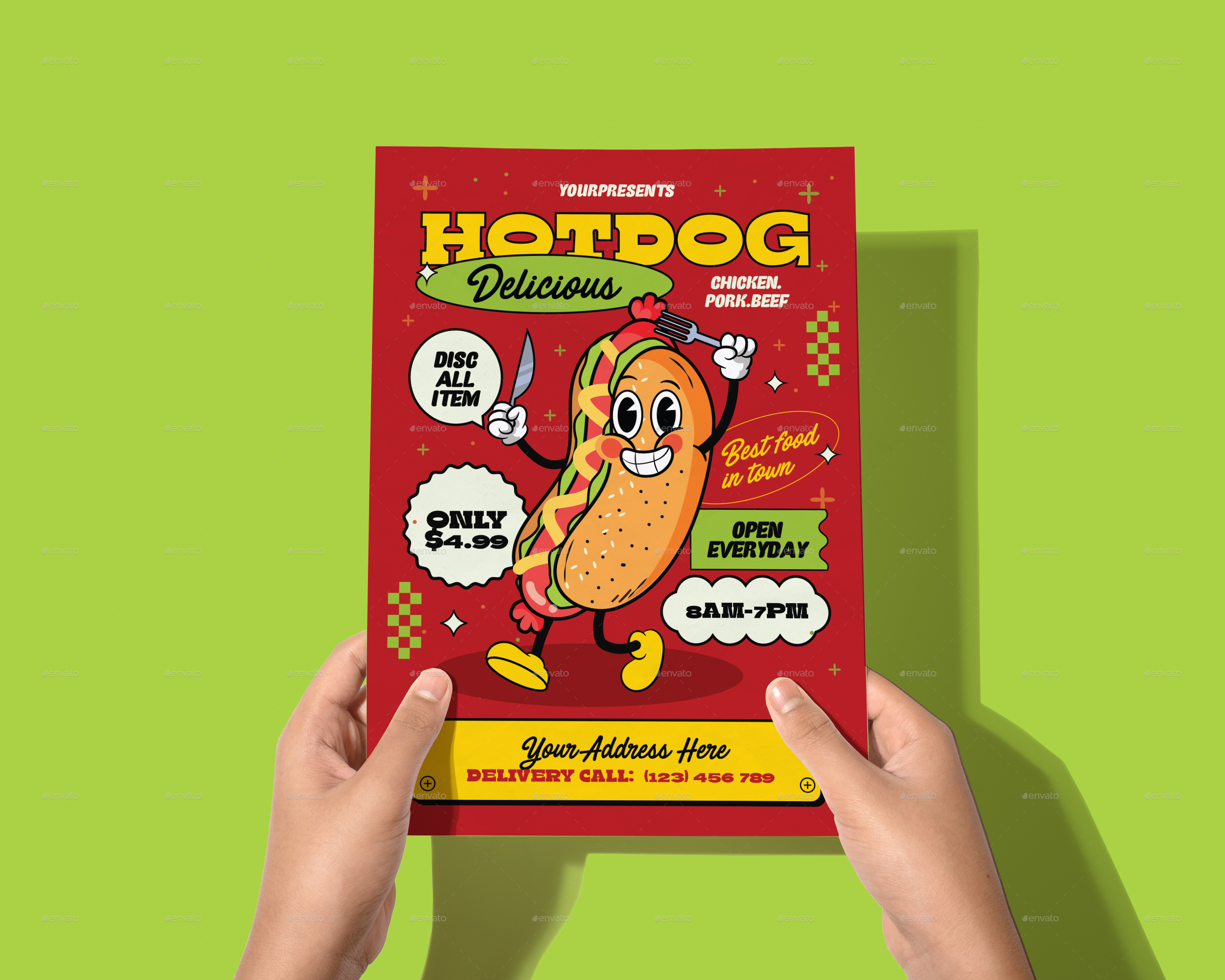 Hot Dog Flyer, Print Templates | GraphicRiver