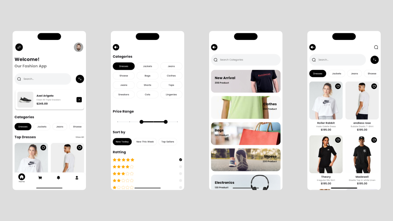 Appearance App - Online Mens & Women Fashion E-commerce Flutter App ...