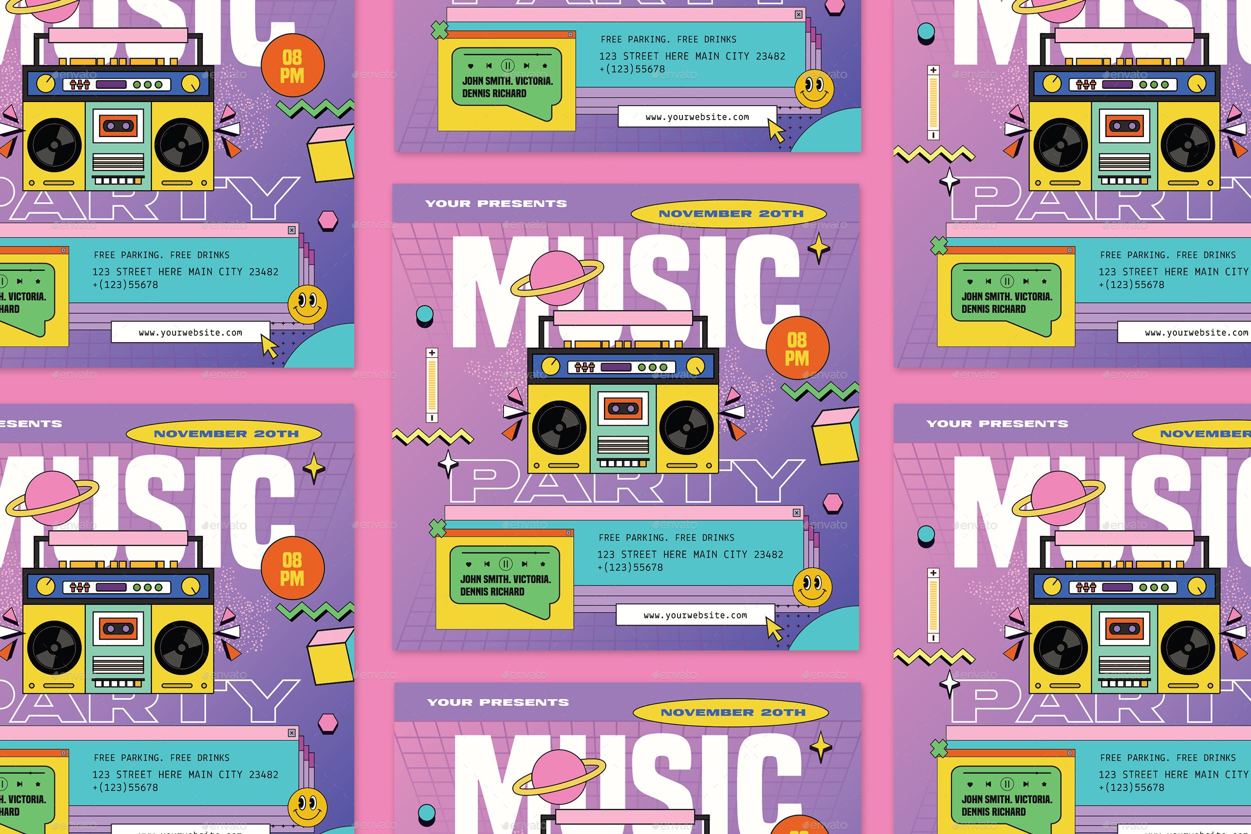 90's Music Flyer, Print Templates | GraphicRiver