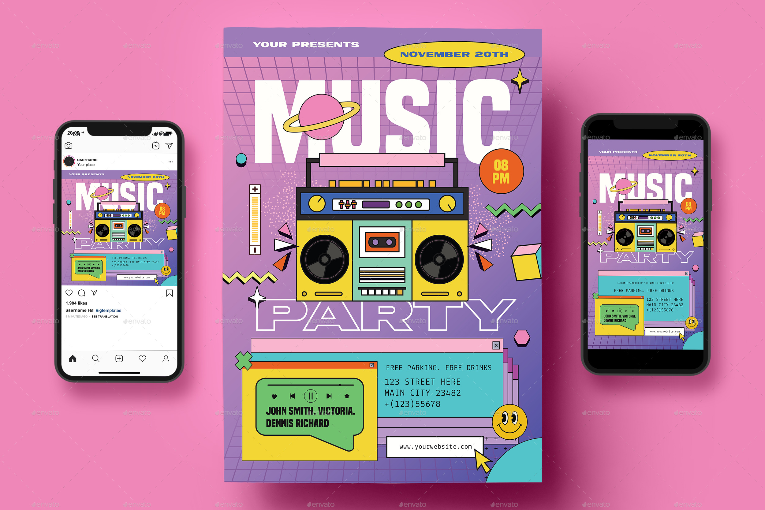 90's Music Flyer, Print Templates | GraphicRiver