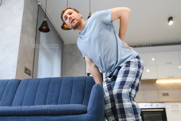 People, Healthcare and Treatment. Portrait of sick man suffering from ...