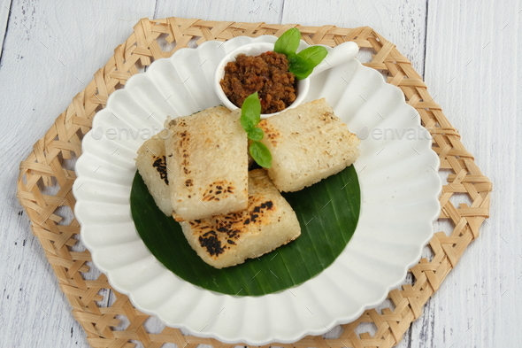 jadah Ketan Bakar or Roasted Glutinous Rice or Sticky Rice, is one of ...