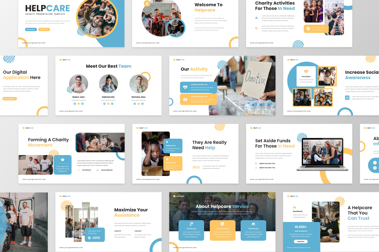 Helpcare - Charity PowerPoint Template, Presentation Templates ...