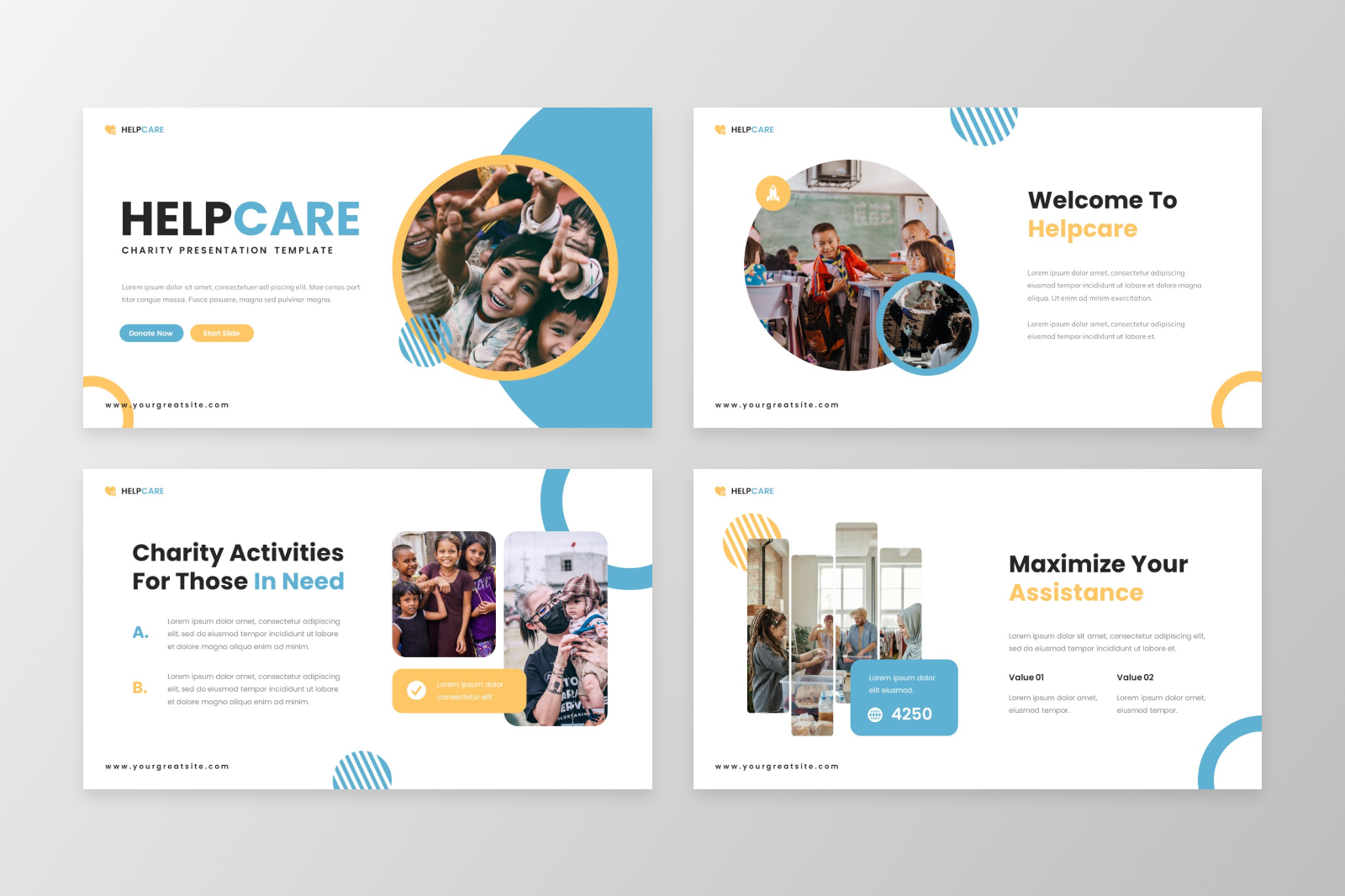 Helpcare - Charity PowerPoint Template, Presentation Templates ...