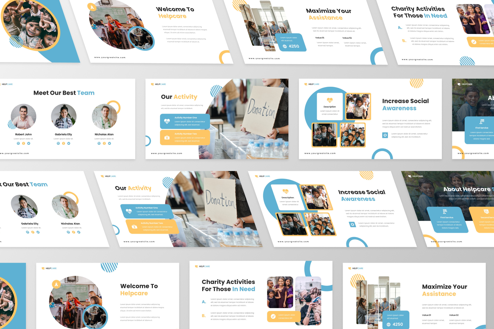 Helpcare - Charity PowerPoint Template, Presentation Templates ...