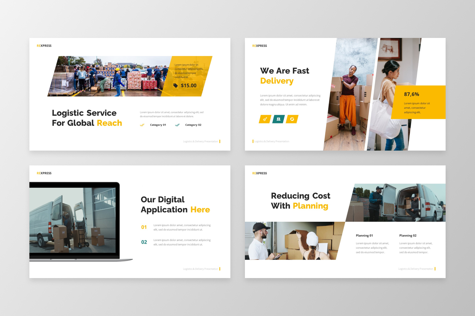 Rexpress - Delivery Google Slide Template, Presentation Templates ...