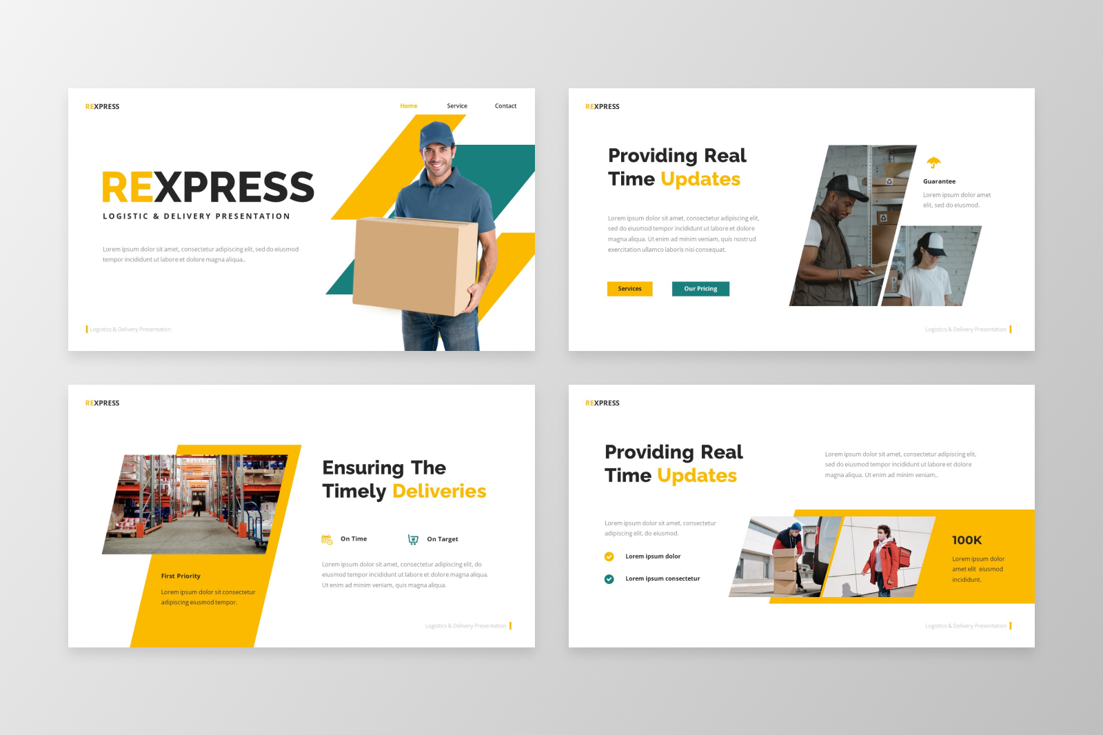Rexpress - Delivery PowerPoint Template, Presentation Templates ...