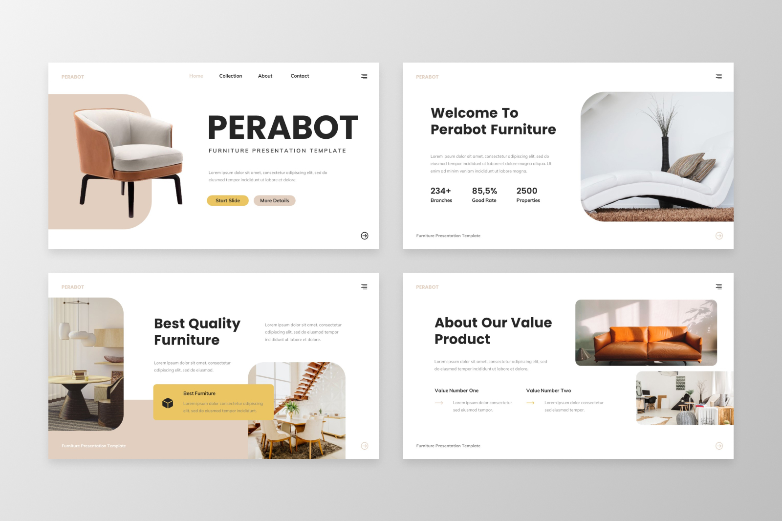 Perabot - Furniture PowerPoint Template, Presentation Templates ...