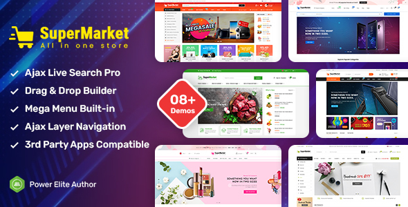 SuperMarket - Responsive Drag & Drop Sectioned Bootstrap 4 Shopify ...
