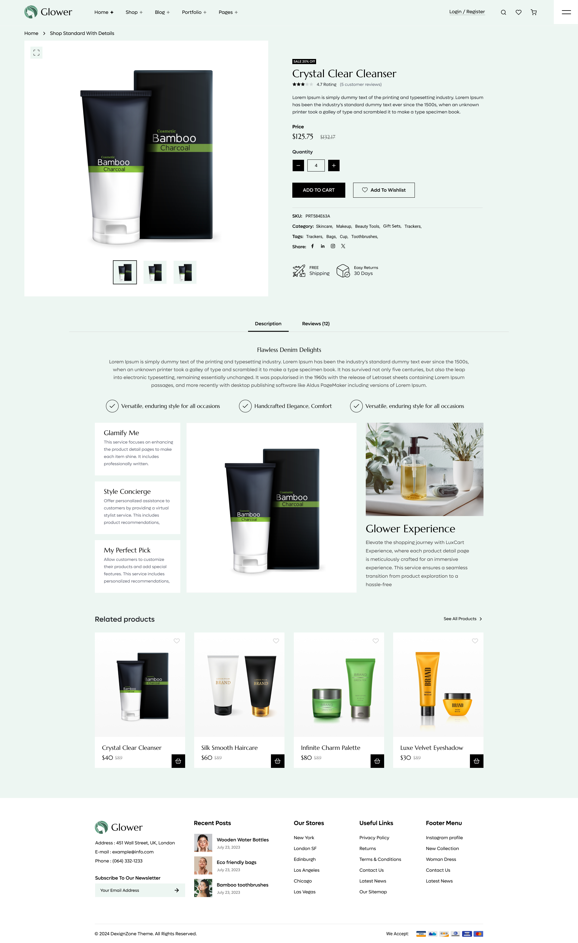 Glower - Cosmetic eCommerce Figma Template by DexignZone | ThemeForest