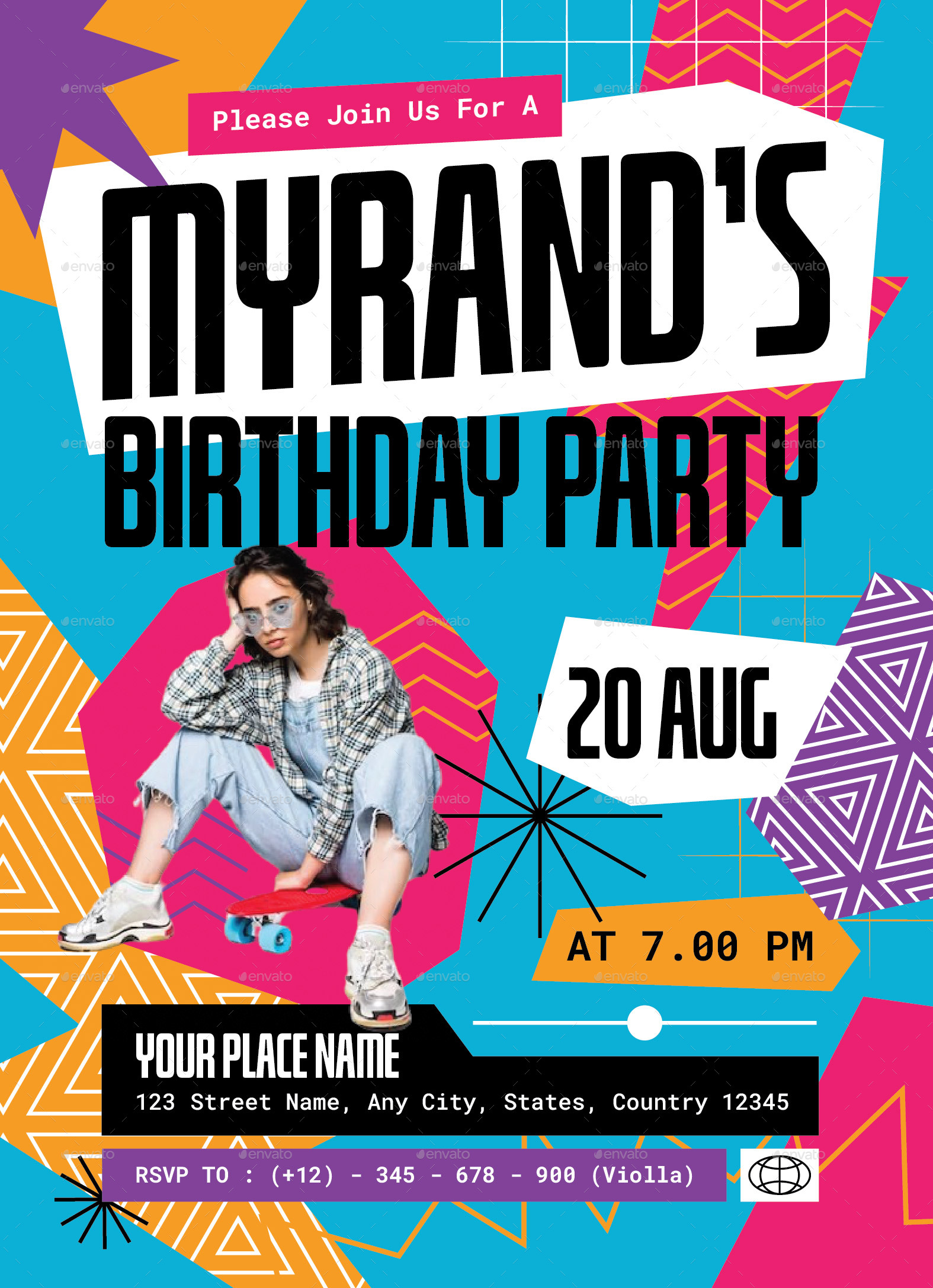 Creative Colorful Birthday Invitation, Print Templates | GraphicRiver