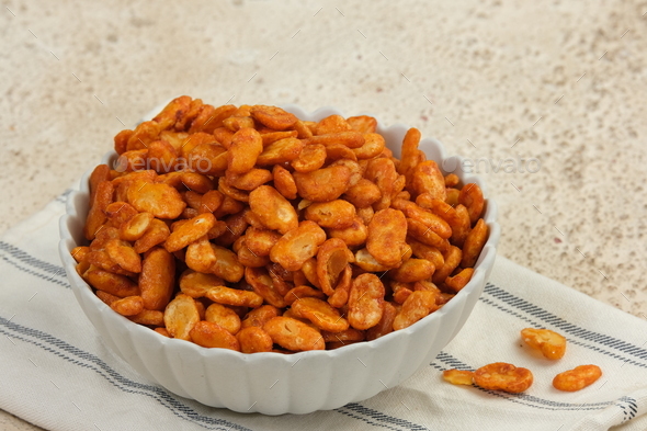 Kacang Koro pedas or spicy Koro beans. traditional snack from Java ...