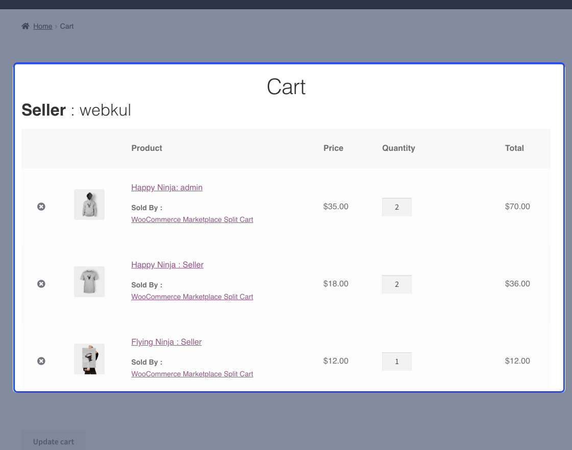 Marketplace Split Cart Plugin for WooCommerce by Webkul | CodeCanyon