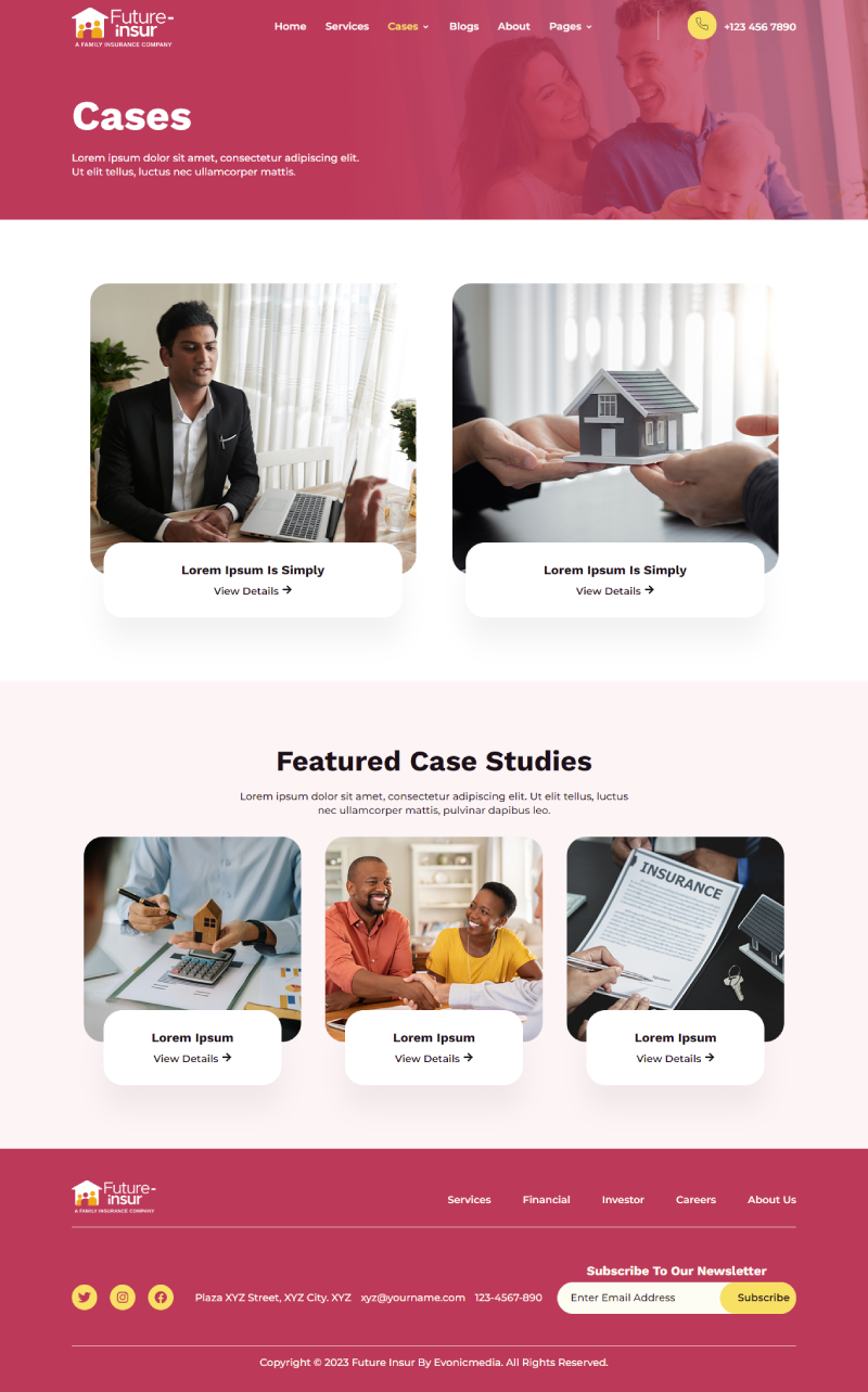 Future Insur - Insurance Company Elementor Template Kit by Evonicmedia