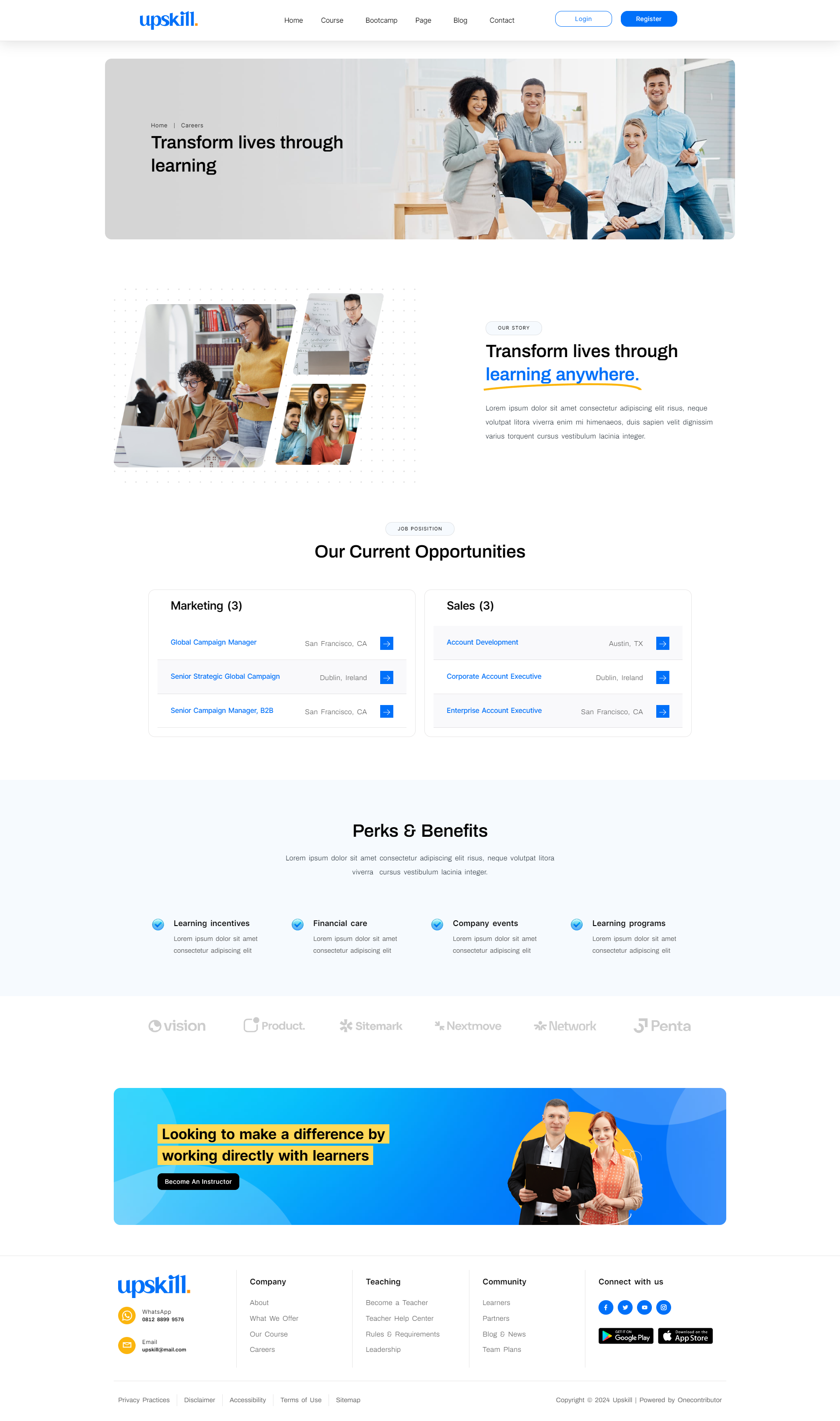 Upskill - Online Course Elementor Pro Template Kit by onecontributor