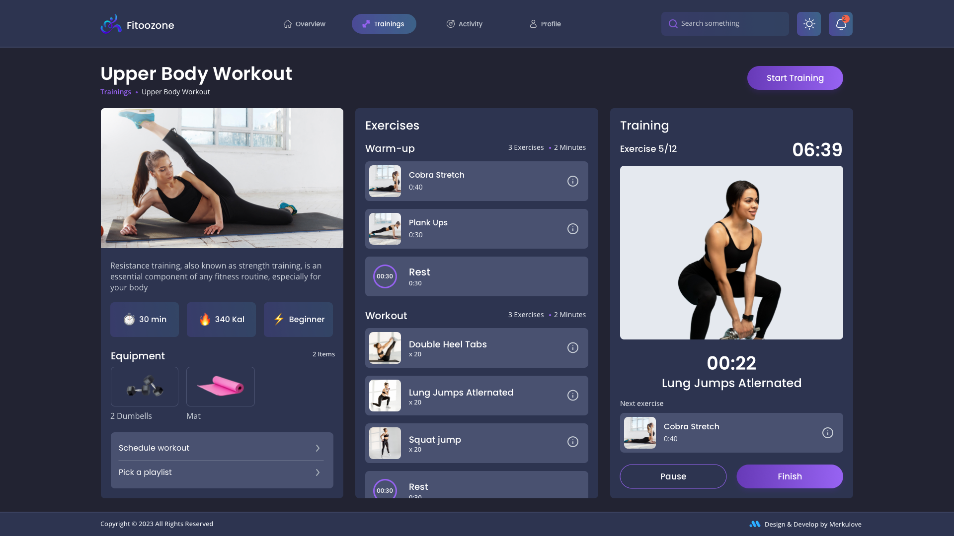 FitooZone – Fitness Dashboard UI Kit for Sketch by merkulove | ThemeForest