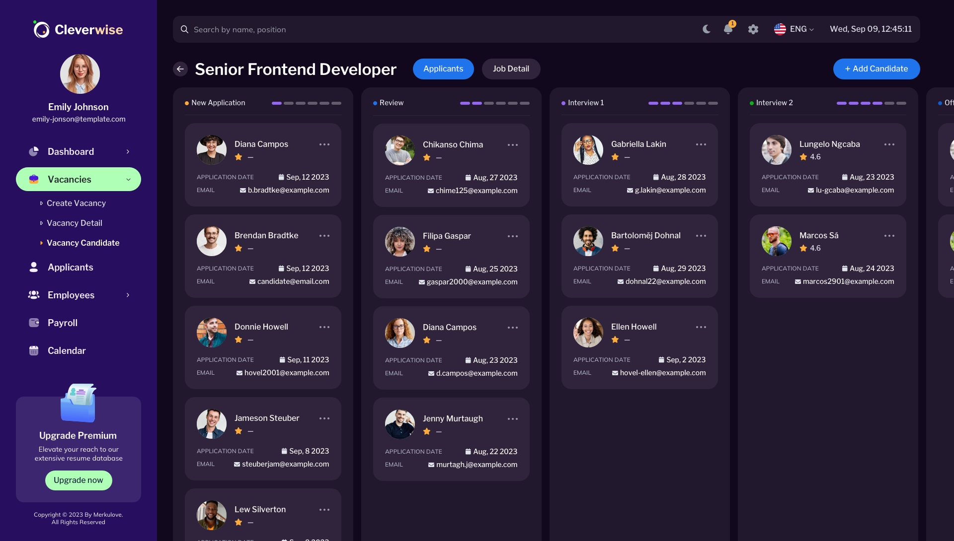 Cleverwise – HR Management Dashboard for Figma by merkulove | ThemeForest