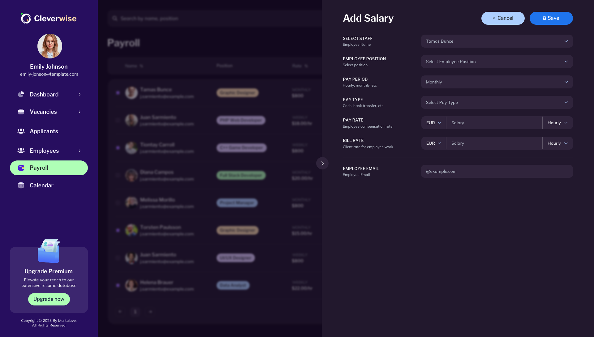 Cleverwise – HR Management Dashboard for Figma by merkulove | ThemeForest
