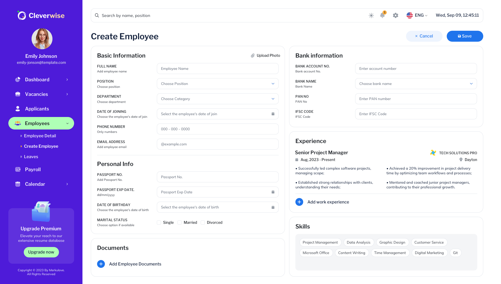 Cleverwise – HR Management Dashboard for Figma by merkulove | ThemeForest