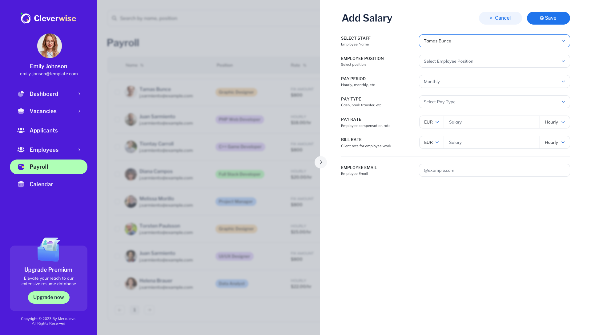 Cleverwise – HR Management Dashboard for Figma by merkulove | ThemeForest