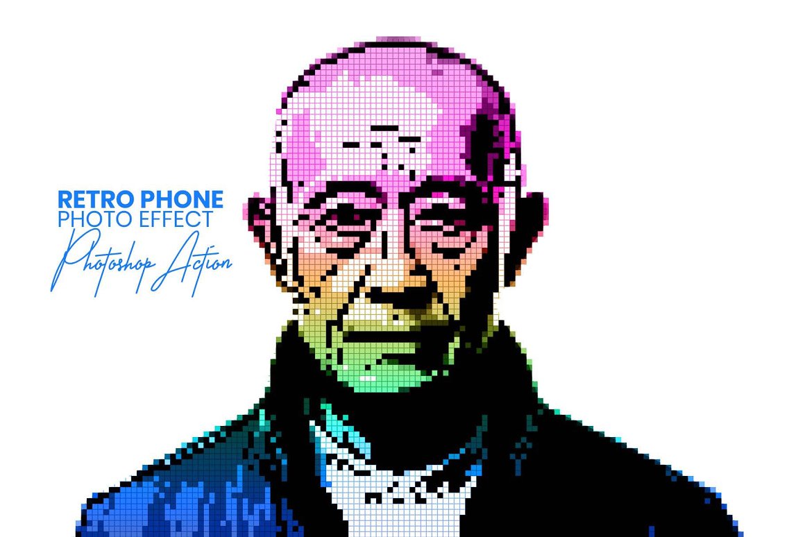 Retro Phone Effect For Photoshop, Add-ons | GraphicRiver