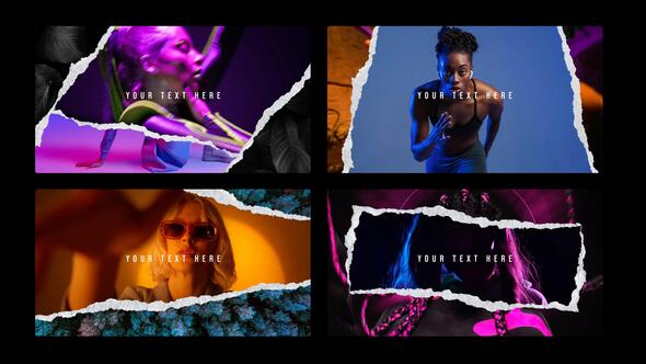 Torn Paper Transitions Video Template, After Effects Project Files