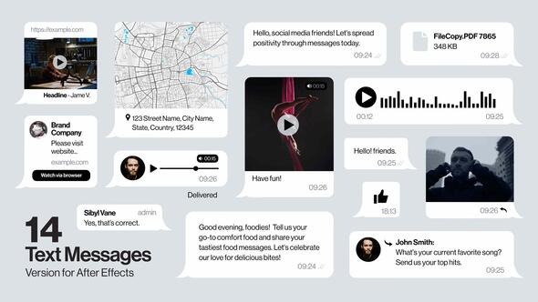 Text Messages Video Template, After Effects Project Files | VideoHive