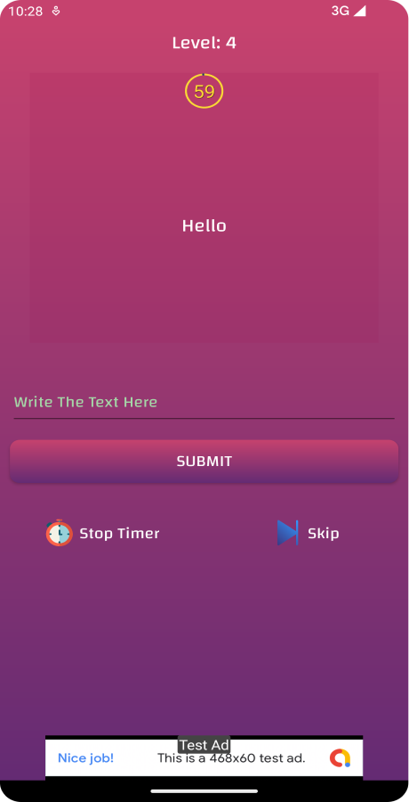 Speed Typing Test Game Source Code with Admob by IbrahimOdeh | CodeCanyon