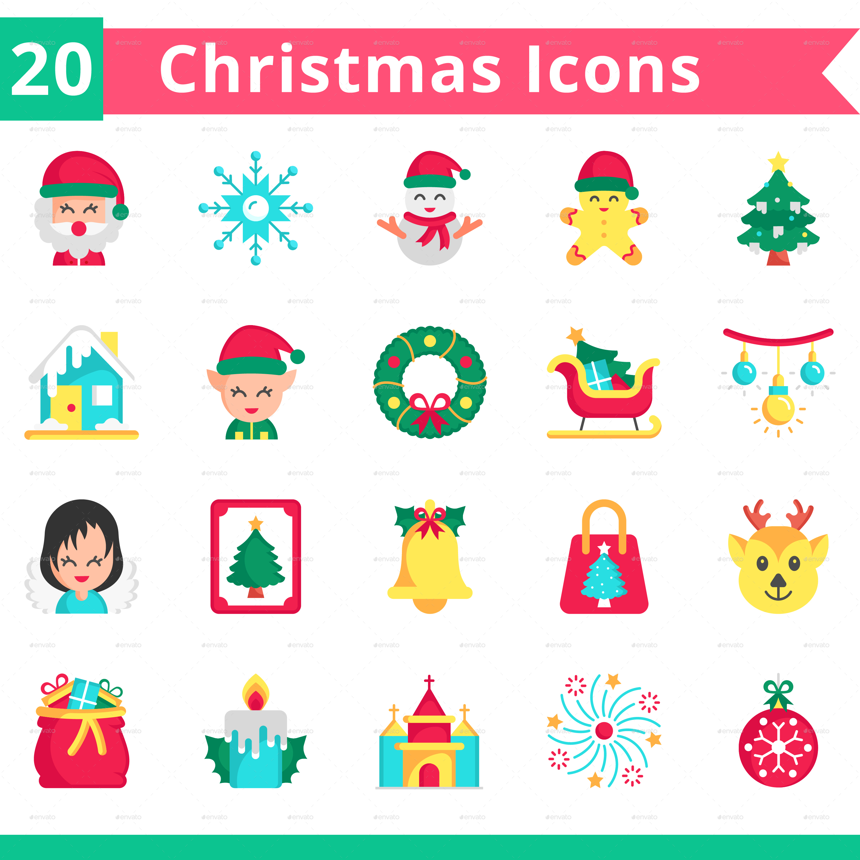 Christmas, Icons | GraphicRiver