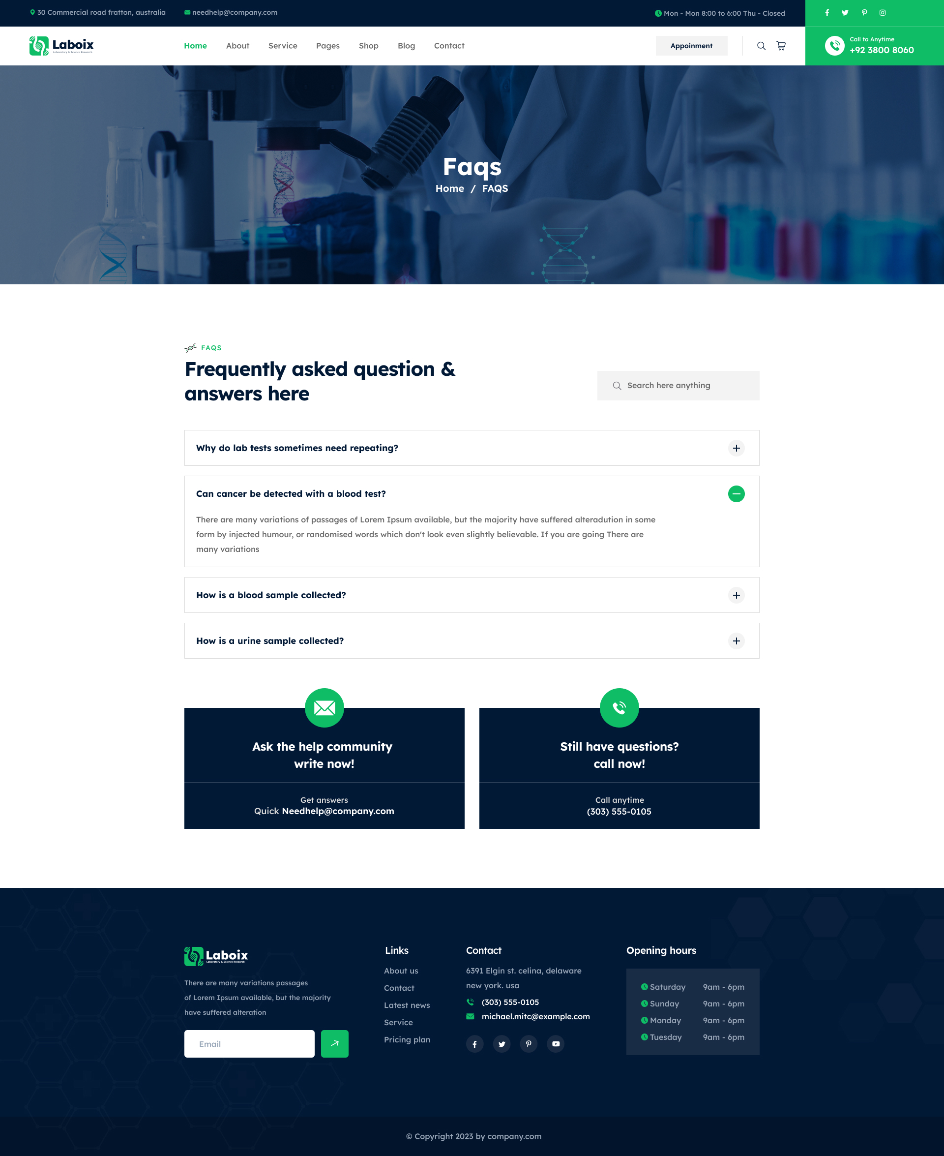 Laboix - Laboratory & Research Figma Template by Layerdrops | ThemeForest