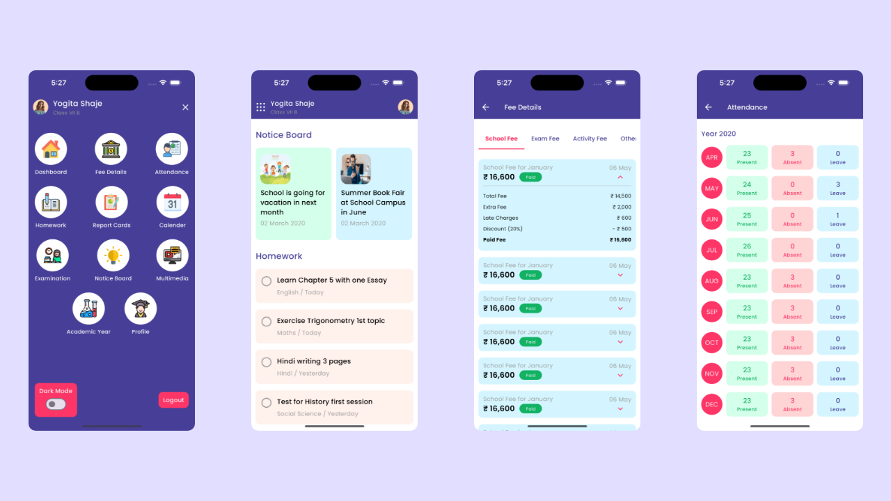 Schoolexpress App - Online School Management Flutter App | Android ...