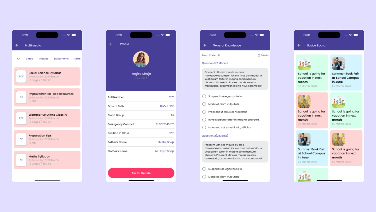 Schoolexpress App - Online School Management Flutter App | Android ...
