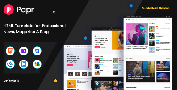 Newspapr - News Magazine HTML Template by Axilthemes | ThemeForest