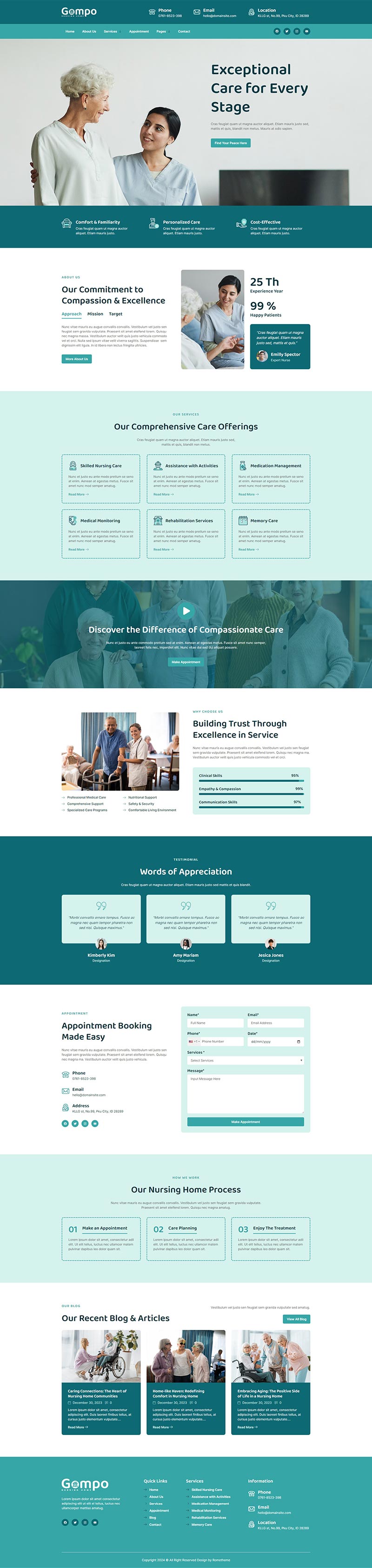 Gompo - Nursing Home Elementor Template Kit by Rometheme | ThemeForest