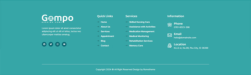 Gompo - Nursing Home Elementor Template Kit by Rometheme | ThemeForest