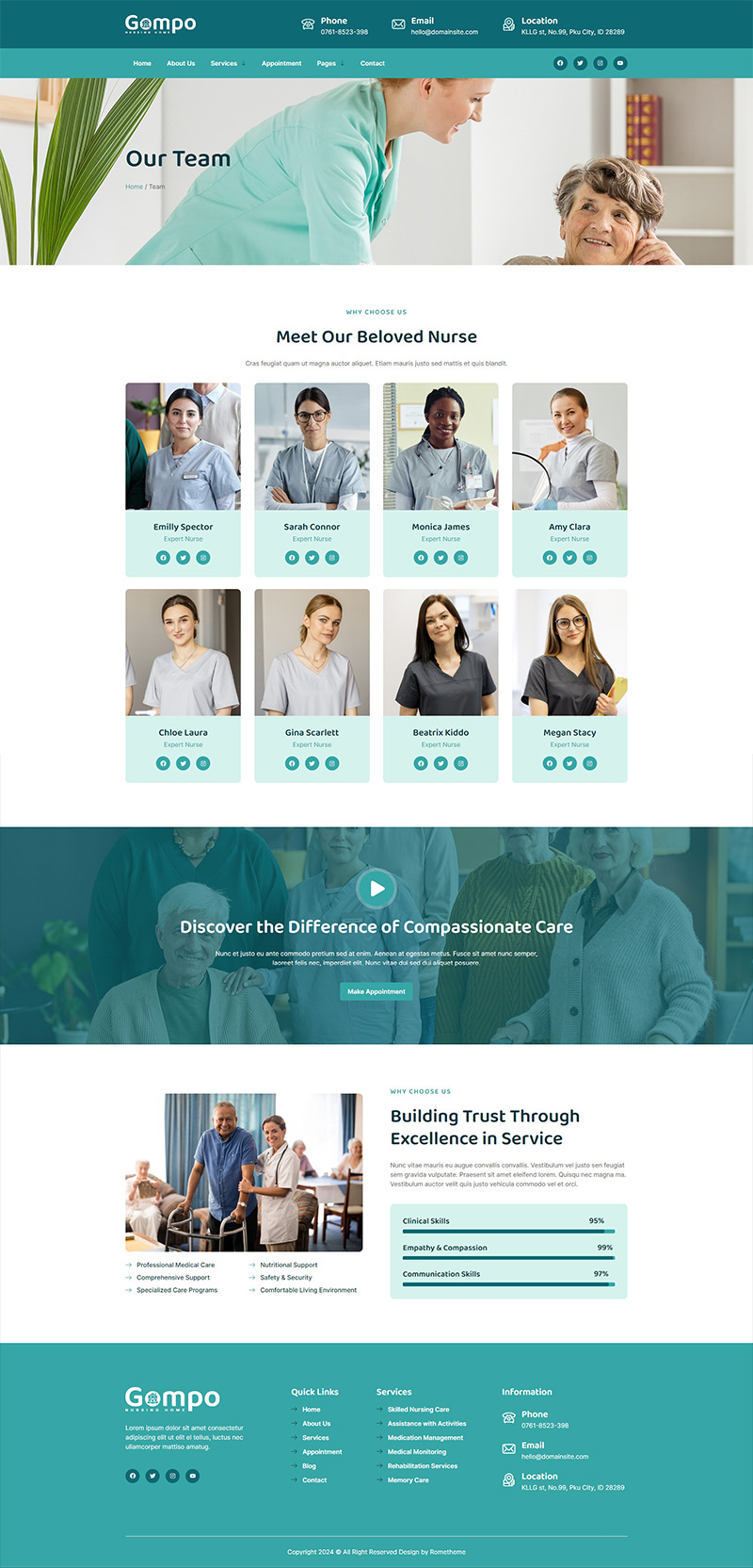 Gompo - Nursing Home Elementor Template Kit by Rometheme | ThemeForest