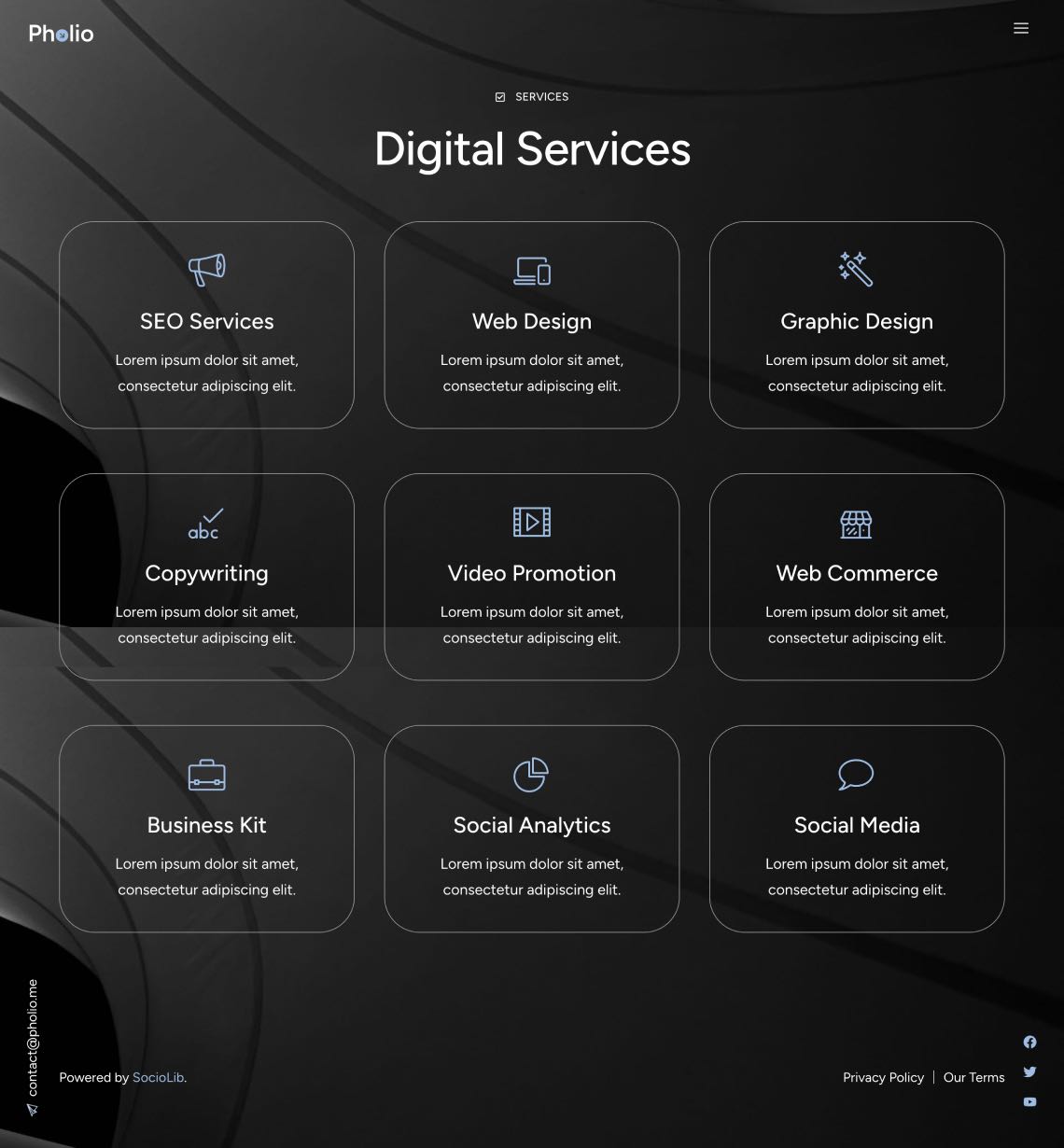 Pholio - Personal Portfolios & Resume Elementor Template Kit by sociolib