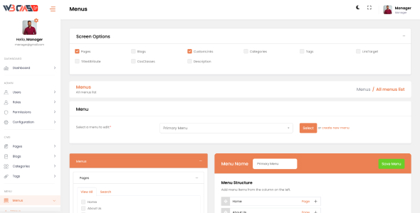 W3CMS-Laravel | Content Management System by DexignZone | CodeCanyon