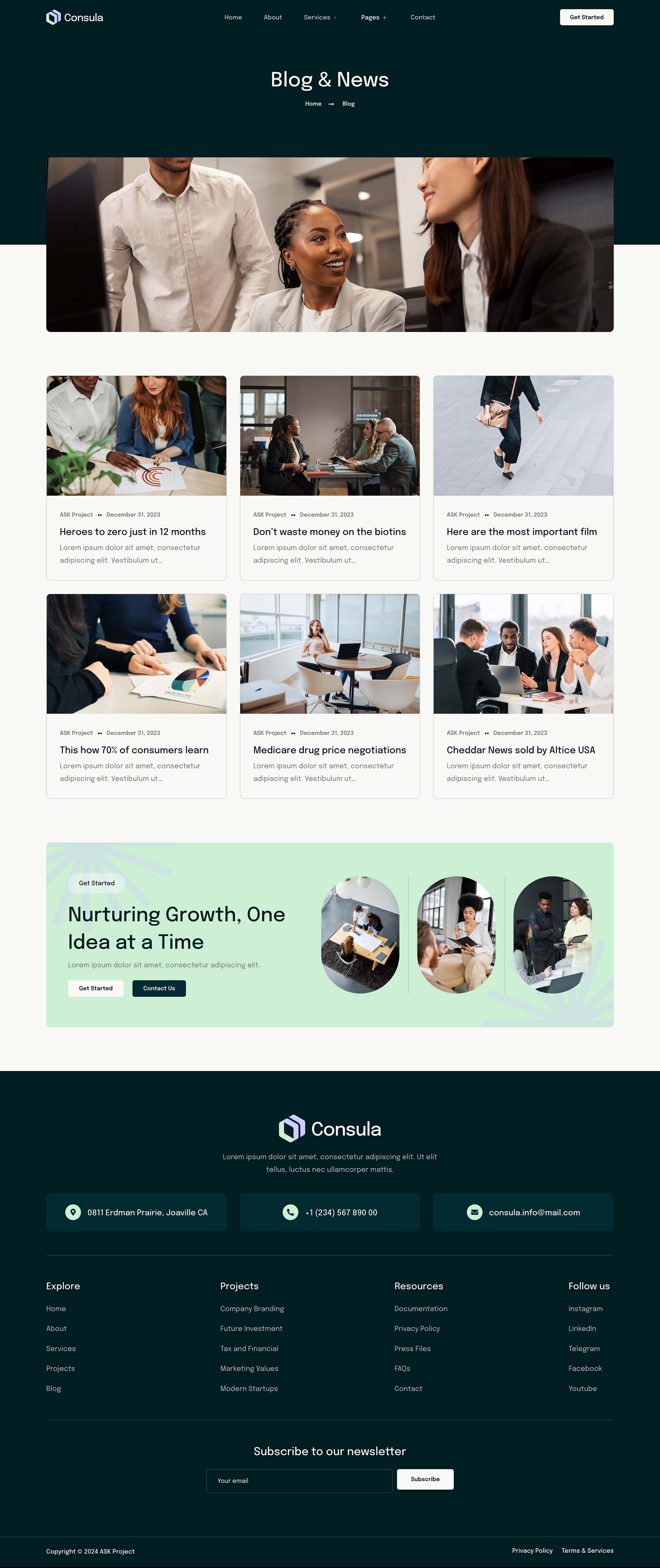Consula - Business and Finance Consulting Elementor Template Kit by ...