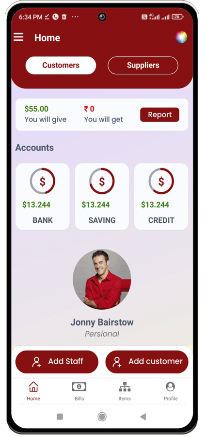 Accounting App - Invoice Generator | Business Ledger React Native iOS ...