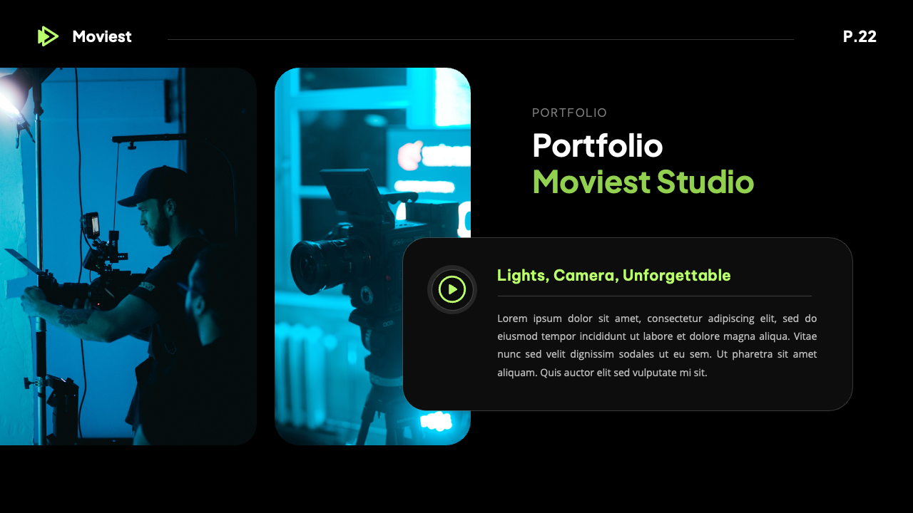 Moviest - Film Maker & Studio Keynote Template, Presentation Templates