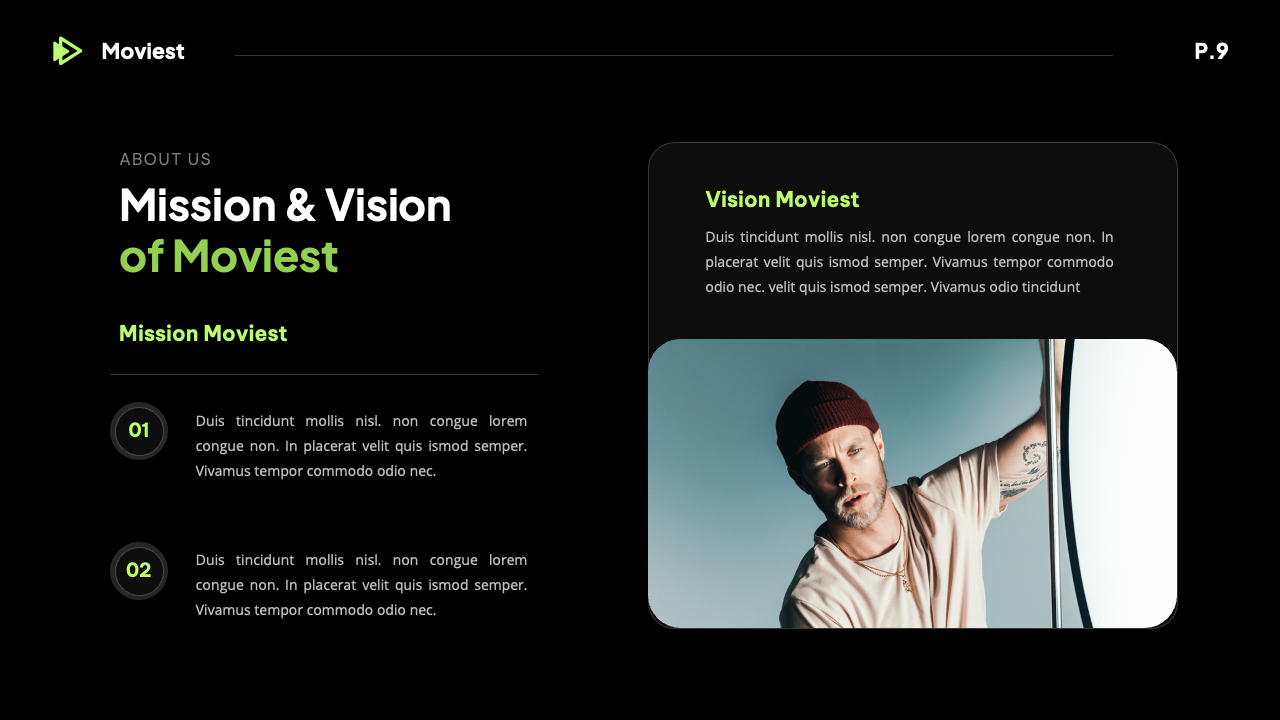 Moviest - Film Maker & Studio Keynote Template, Presentation Templates