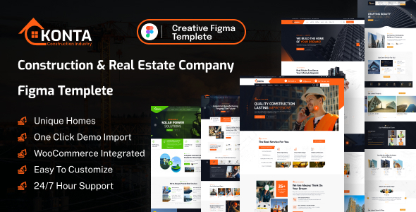 Konta – Construction & Real Estate Company Figma Template by themeholy
