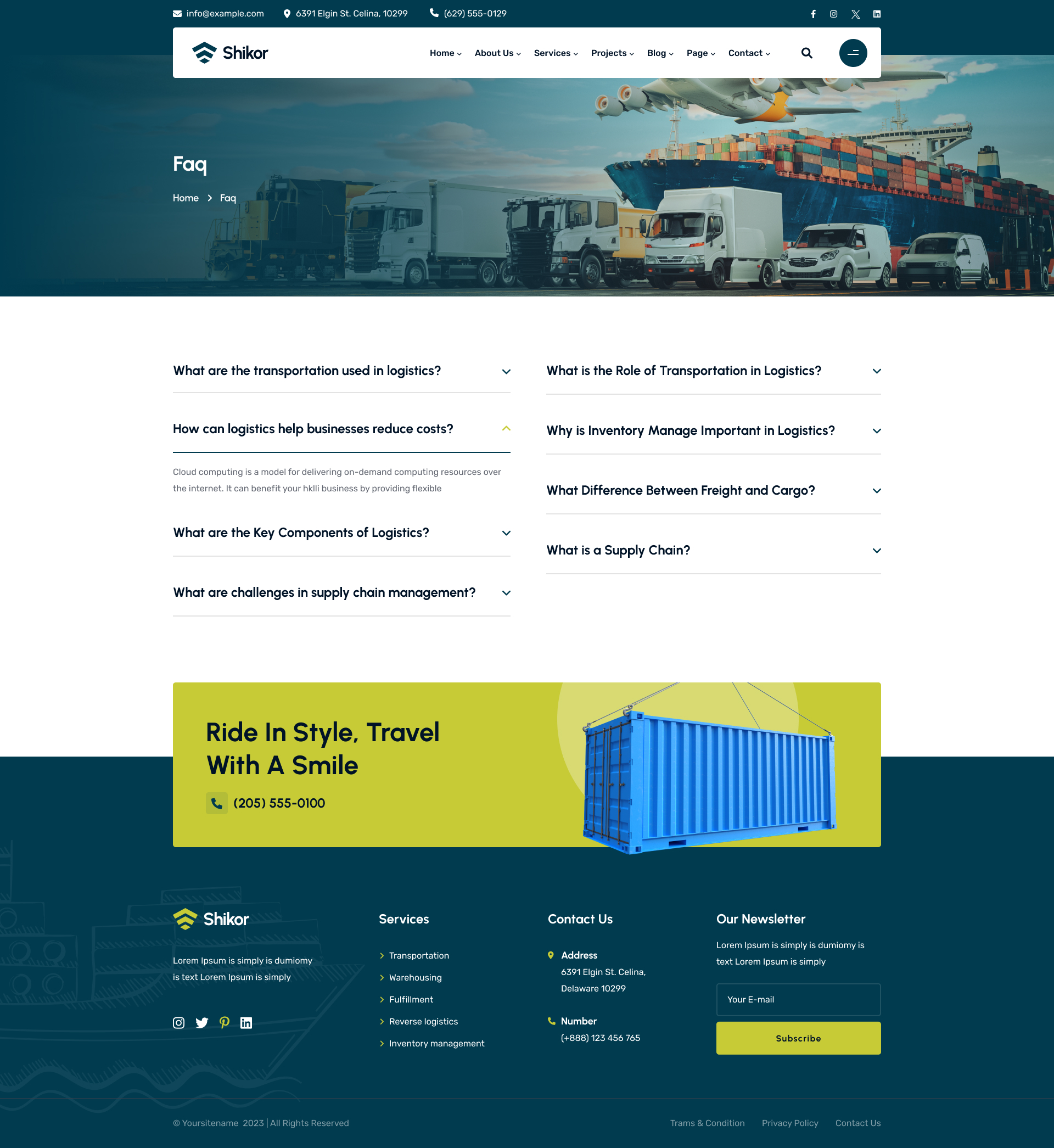 Shikor - Transportation & Logistics Figma Template by Mugli | ThemeForest