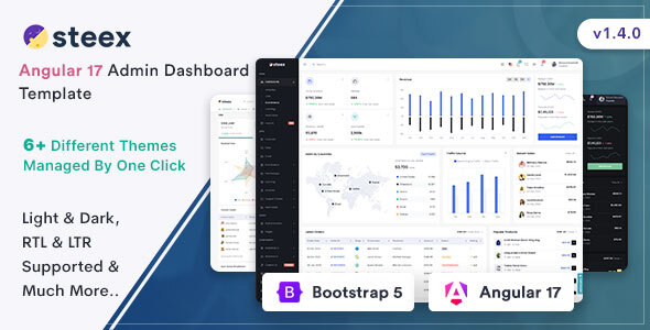 Steex - Angular 17 Admin & Dashboard Template by Themesbrand | ThemeForest