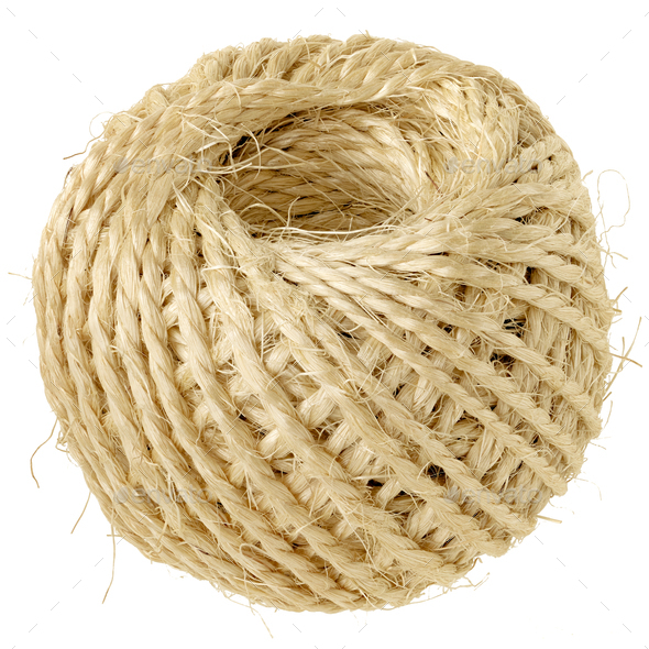 Ball of thick rough rope Stock Photo by sergeyskleznev | PhotoDune