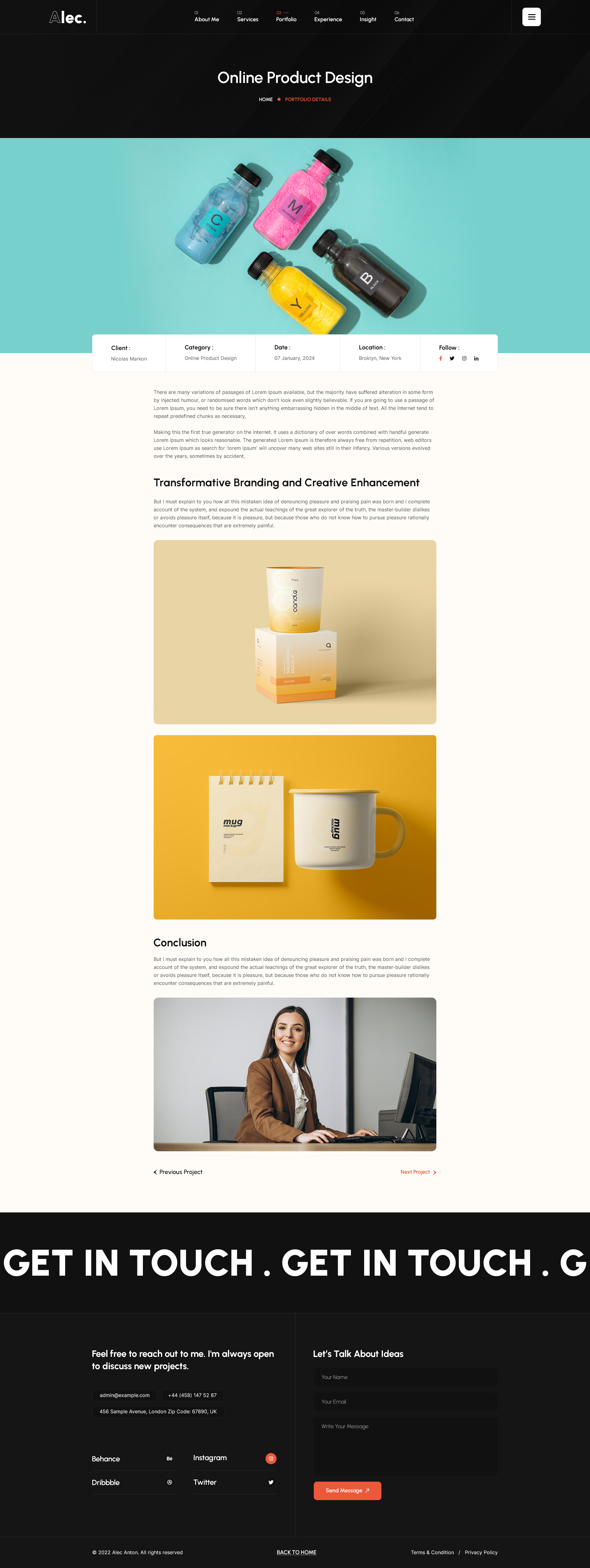 Alec - Personal Portfolio/CV PSD Template. by Wildstone-Theme | ThemeForest